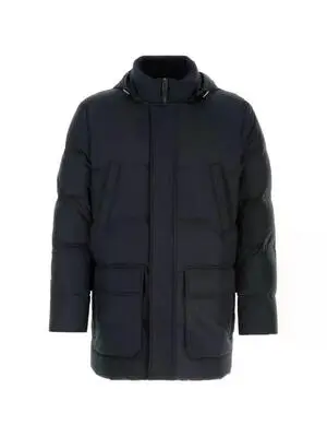 Canali Hooded Padded Jacket - Black