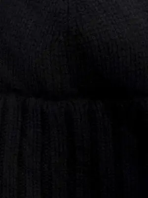 KANGRA Ribbed-knit Beanie Hat - Black