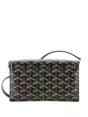 Goyard Varenne Continental Wallet With Strap Coated Canvas Crossbody Bag - Black