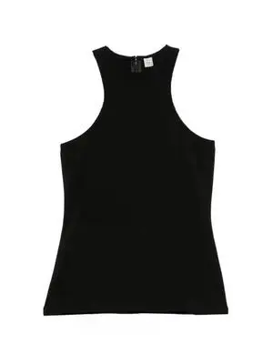 TOTEME Deep Curve Stretch Wool Tank - Black