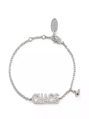 VIVIENNE WESTWOOD Chaos Crystal-embellished Bracelet - Silver