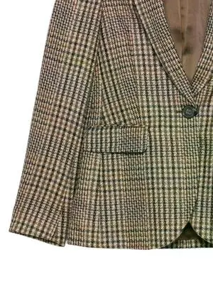 LUISA CERANO Check-pattern Single-breasted Blazer