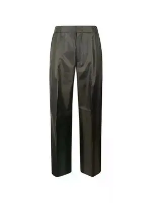 SA SU PHI Pleated Straight-leg Trousers - Green