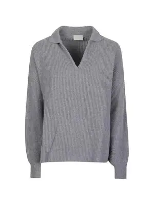 DRUMOHR Ribbed-knit V-neck Sweater - Grey