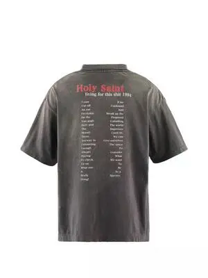 SAINT MXXXXXX Love Circulation Graphic-print T-shirt - Black