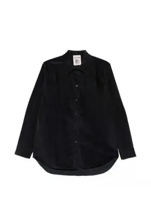 SEMICOUTURE Corduroy Elbow-patch Shirt - Blue