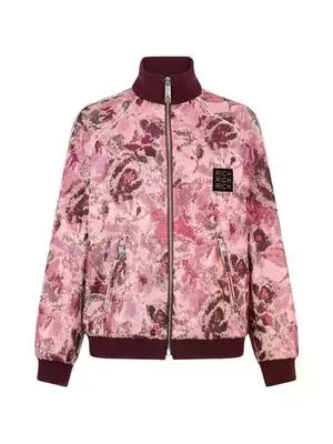 John Richmond Floral-jacquard Bomber Jacket - Pink