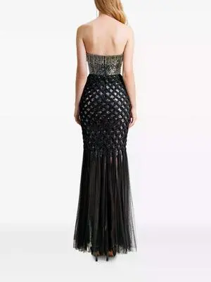 GEMY MAALOUF Sequin-embellished Crochet-tulle Skirt