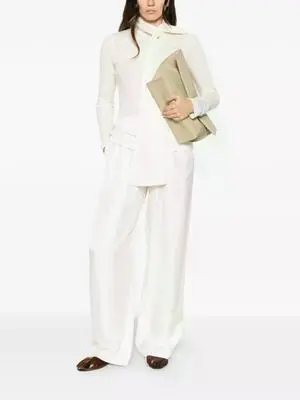 TOTEME Ribbed Bow Blouse