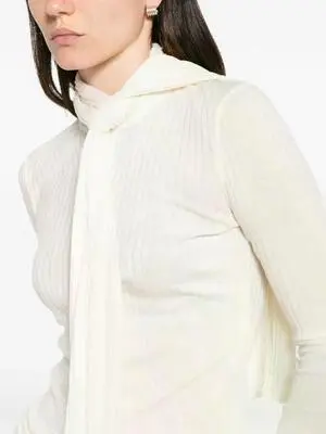 TOTEME Ribbed Bow Blouse