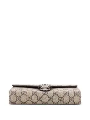Gucci Dionysus Chain Wallet Gg Coated Canvas Small Crossbody Bag - Brown