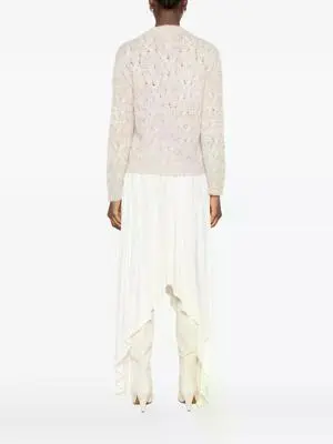 Fabiana Filippi Cable-knit Sequin-embellished Cardigan