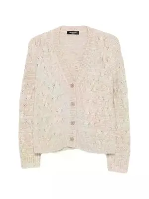 Fabiana Filippi Cable-knit Sequin-embellished Cardigan - Neutrals