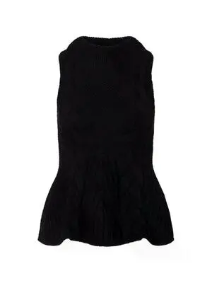 Liu Jo Cable Knit Top - Black