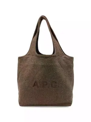 A.p.c. Ninon Logo-print Tote Bag - Brown