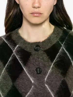 GESTUZ Argyle-knit Alpaca Cardigan