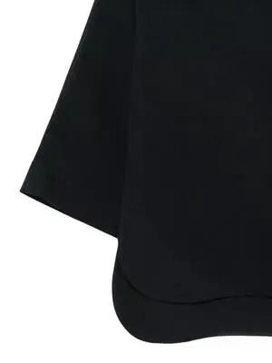 LUISA CERANO Keyhole-detail Curved-hem Blouse