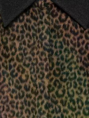ALYSI Leopard-print Wool Jacket