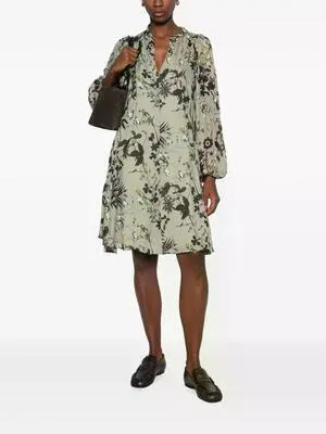 Marc O'polo Floral-print Ruffled Mini Dress