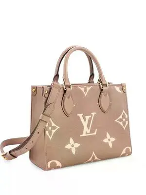 LOUIS VUITTON Onthego Bicolor Monogram Empreinte Giant Pm Tote Bag - Neutrals