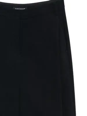 LUISA CERANO Pleated Wide-leg Trousers