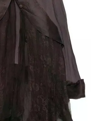 MARC LE BIHAN Lace-panelled Asymmetric Jacket