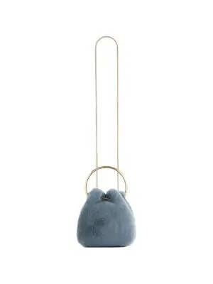 JIMMY CHOO Bon Bon Shearling Bucket Bag