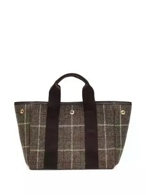 Rue De Verneuil Traversée Check Wool-blend Tote Bag