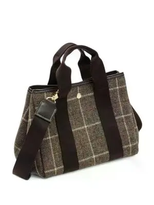 Rue De Verneuil Traversée Check Wool-blend Tote Bag
