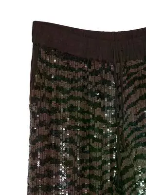 P.a.r.o.s.h Rebra Sequin-embellished Zebra-print Trousers