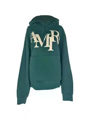 Amiri Logo-appliqué Hoodie - Green