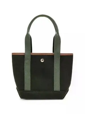 Rue De Verneuil Small Club Leather-trim Tote Bag - Green