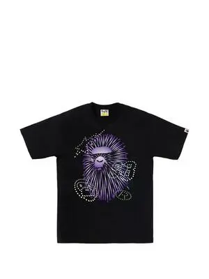 A BATHING APE Firework Ape Head T-shirt - Black
