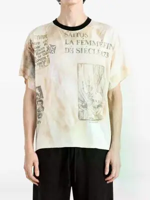 SAITOS Fin De Siecle Graphic-print Crew-neck T-shirt