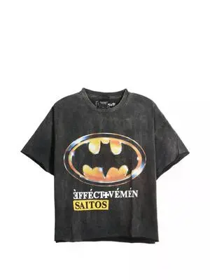 SAITOS Batman Patch Distressed T-shirt - Black