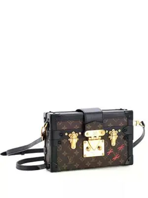 LOUIS VUITTON Petite Malle Handbag Monogram Canvas Clutch Bag - Brown