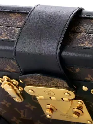 LOUIS VUITTON Petite Malle Handbag Monogram Canvas Clutch Bag