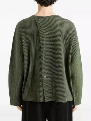 Issey Miyake Slash Plissé-effect Cardigan