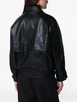 Source Unknown Double-breasted Faux-leather Jacket