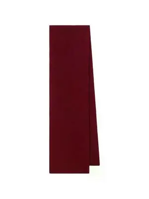 LE BONNET Logo-appliqué Ribbed-knit Scarf - Red