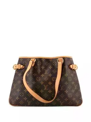 LOUIS VUITTON Batignolles Handbag Monogram Canvas Horizontal Tote Bag - Brown