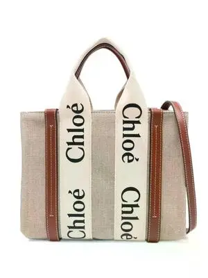 Chloé Small Woody Logo-print Tote Bag - Neutrals