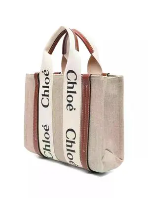 Chloé Small Woody Logo-print Tote Bag - Neutrals