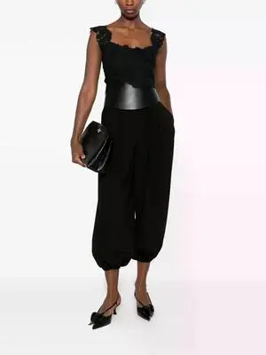 Ermanno Scervino Lace-overlay Scalloped-edge Top