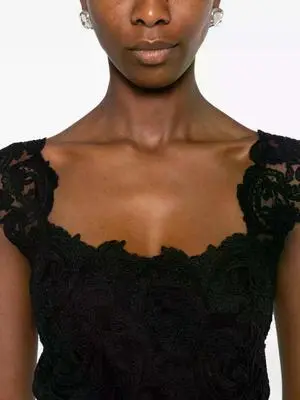 Ermanno Scervino Lace-overlay Scalloped-edge Top