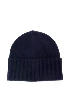 KANGRA Ribbed-knit Cashmere Beanie Hat - Blue