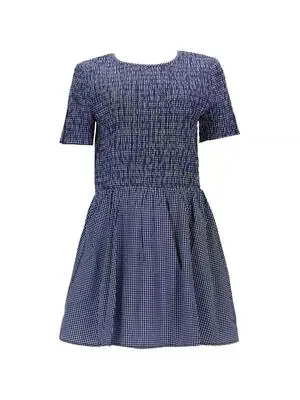Baum Und Pferdgarten Assandra Gingham Smocked Mini Dress - Blue