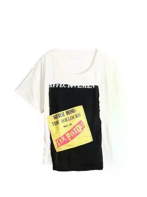 SAITOS Sex Pistols Patch-detail T-shirt - Neutrals