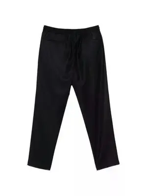 BRIGLIA 1949 Wimbledons Drawstring Pleated Trousers - Black