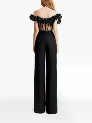 GEMY MAALOUF Beaded Wide-leg Trousers